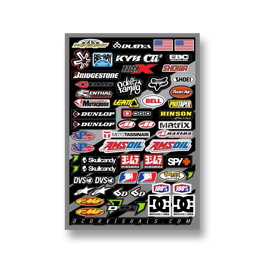 Dcor 40-90-105 Decal Sheet - Misc MX Logos – Powersport Superstore